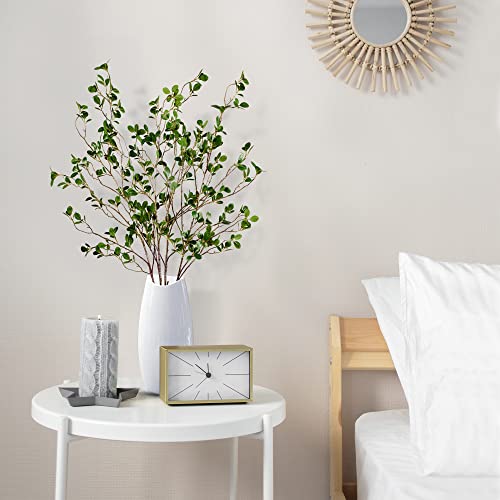 Sggvecsy 43ββ 4Pcs Artificial Ficus Branches Faux Leaf Spray Green Eucalytus Branches Artificial Greenery Stems Fake Ficus Twig Plants for Home Office Wedding Vase Filler Shop Decoration
