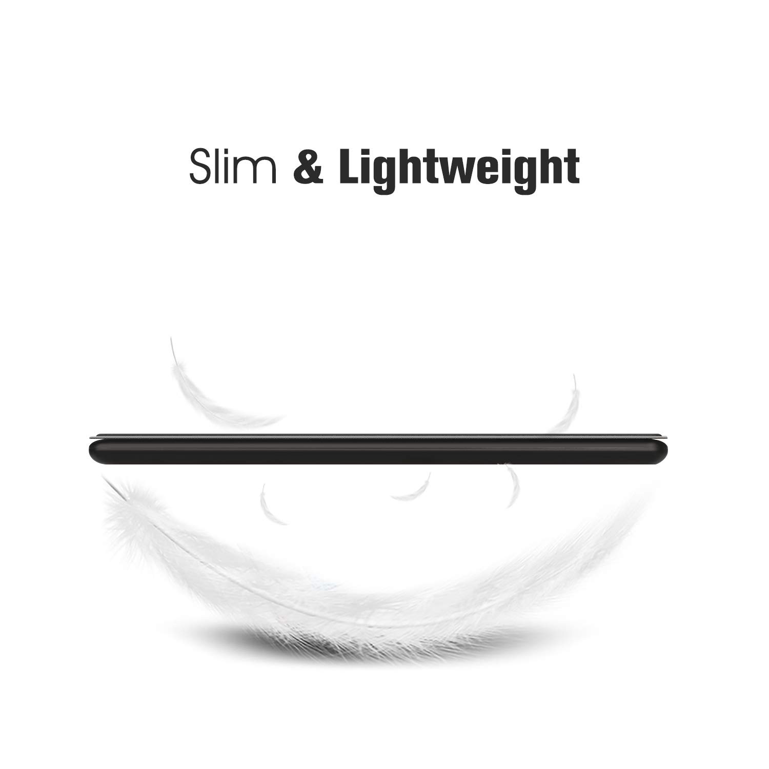 Fintie Slim Case for Amazon Fire 7 Tablet (9th Generation, 2019 Release), Ultra Lightweight Slim Shell Standing Cover with Auto Wake/Sleep, Black