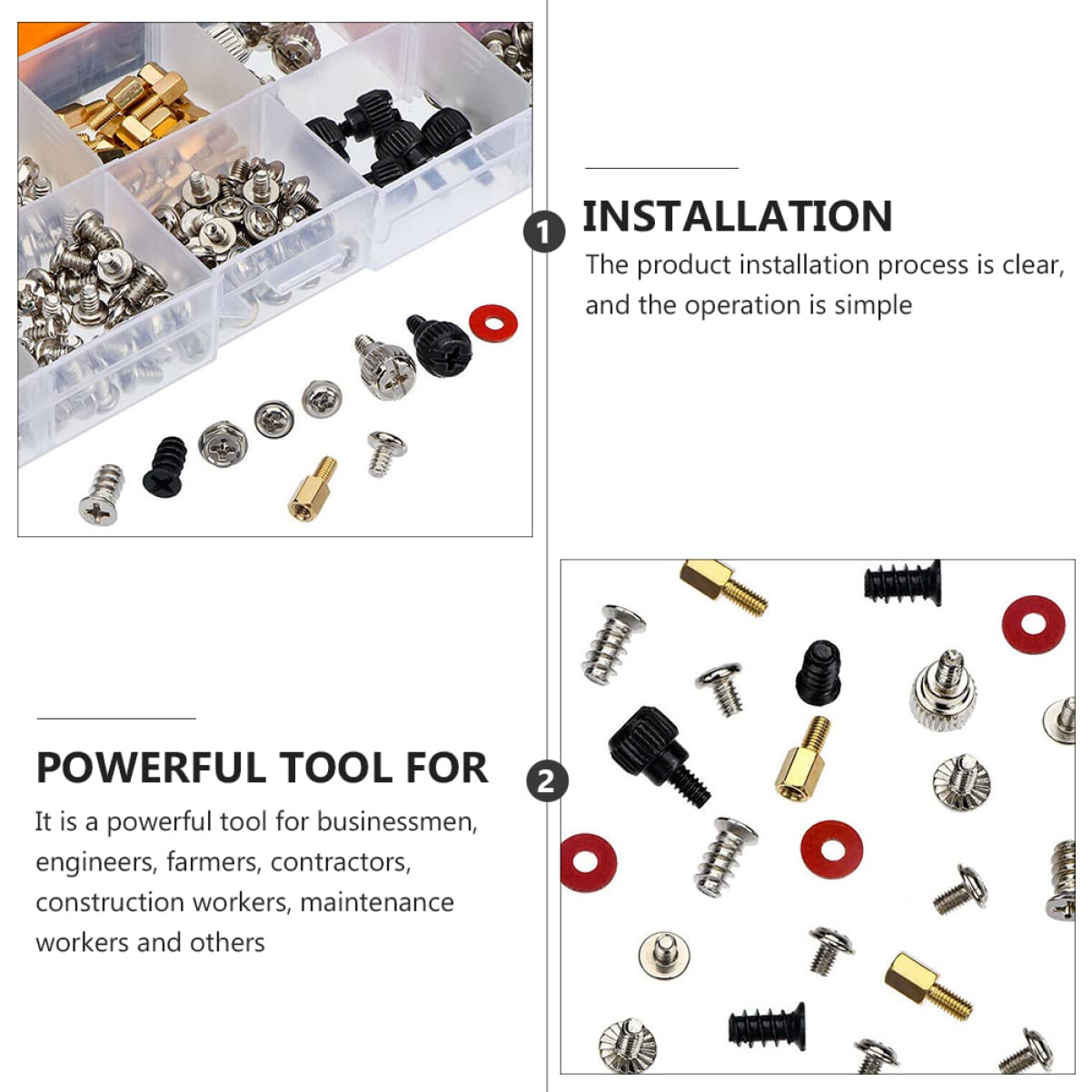 Mobestech Computer Screws Kit Tablet Holder Cable Ties 4pcs Computer Standoffs Spacer Motherboard standoffs Screws Assortment Kit Tablet Stand Cable Holder Computer Case Screws