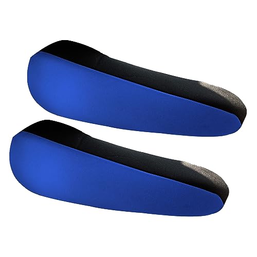 FH Group Flat Cloth Fabric Blue Armrest Cover Semi-Universal Fit, One Pair Blue