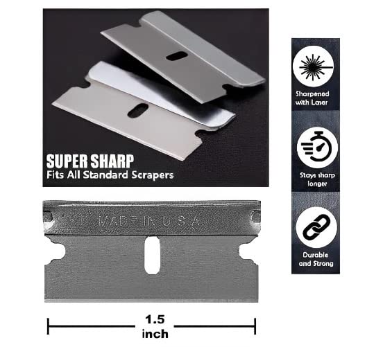 FitAll - 5 Pack Razor Blades-Replacement Razor Blades Single Edge, (5 pack Single Edge Razor Blades) Made in USA