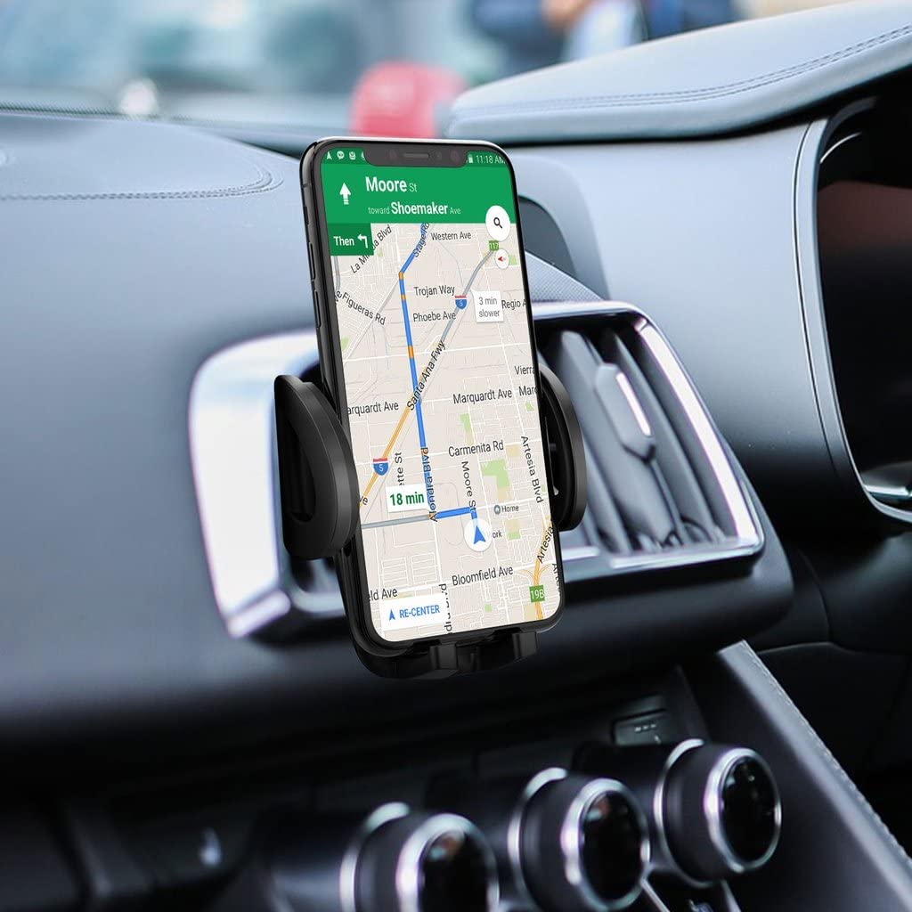 Full 360 Multi Mount Works for Asus Zenfone 2 Laser 6-inch and Car Holder is Fully Adjustable, Portable, Durable up to 3.5inch Wide Screens and 8 pounds! [Black]