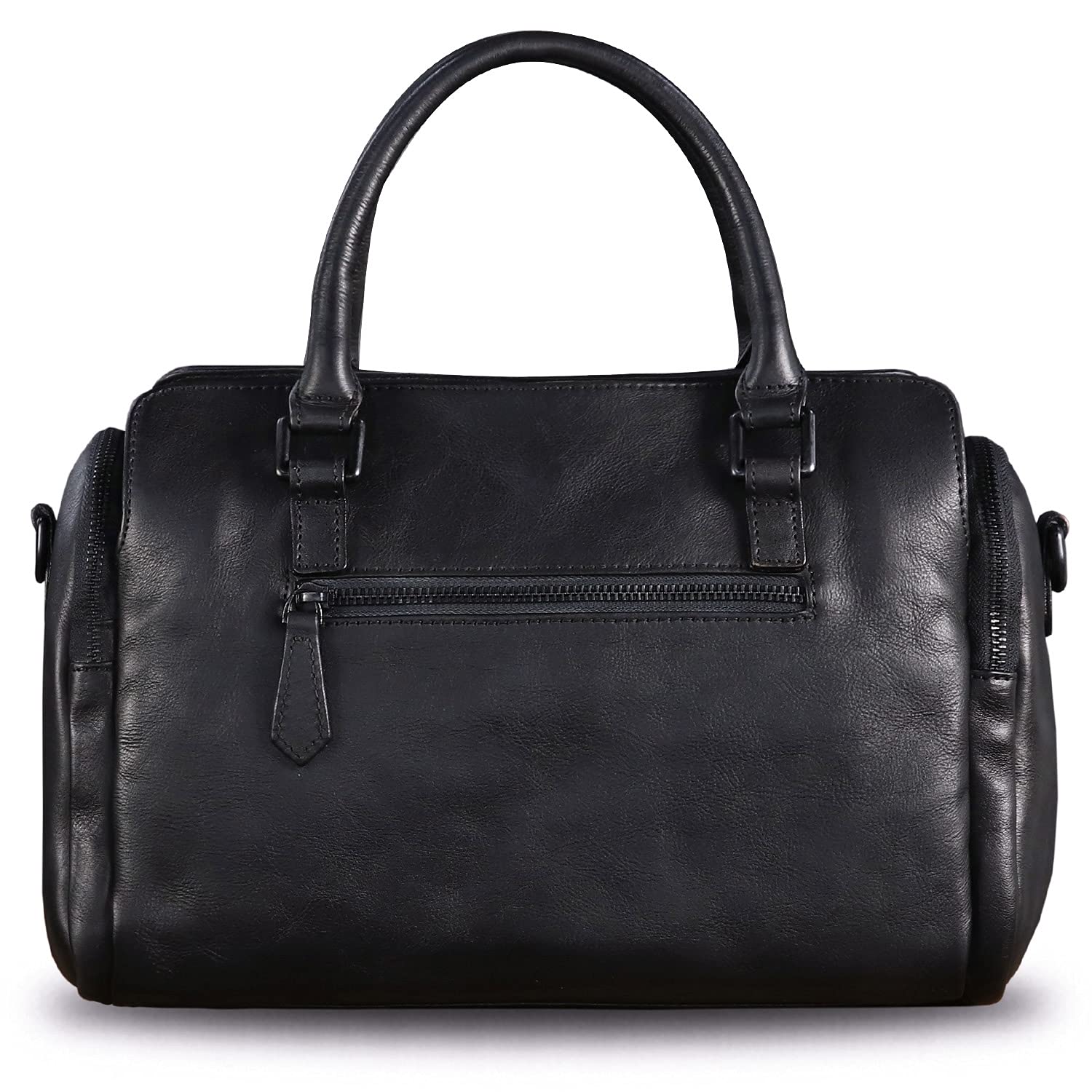 Genuine Leather Satchel Purse for Women Retro Cowhide Handmade Top Handle Handbag Designer Crossbody Bag Purse (Multicolor)