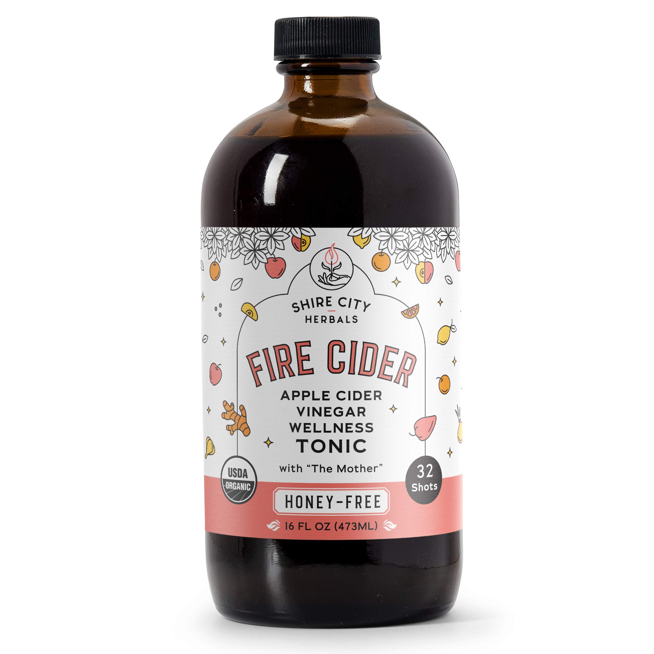 Fire Cider - Daily Apple Cider Vinegar Unsweetened - 16 fl. oz.