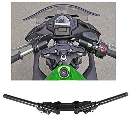 for ninja 650 handlebar riser - Motorcycle Separating Handlebars Clip-On Adapter Plate & Handlebars Set for Kawasaki Ninja 650R 2006-2011 650 2012-2016 ER-6F 2006-2016