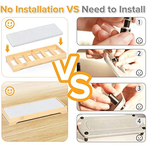 Hesanzol Instant Dry Bathroom Countertop Organizer, Drying Neat Kitchen Sink Caddy, Fast Drying Counter Tray Rack, Diatomaceous Earth Sink Tray