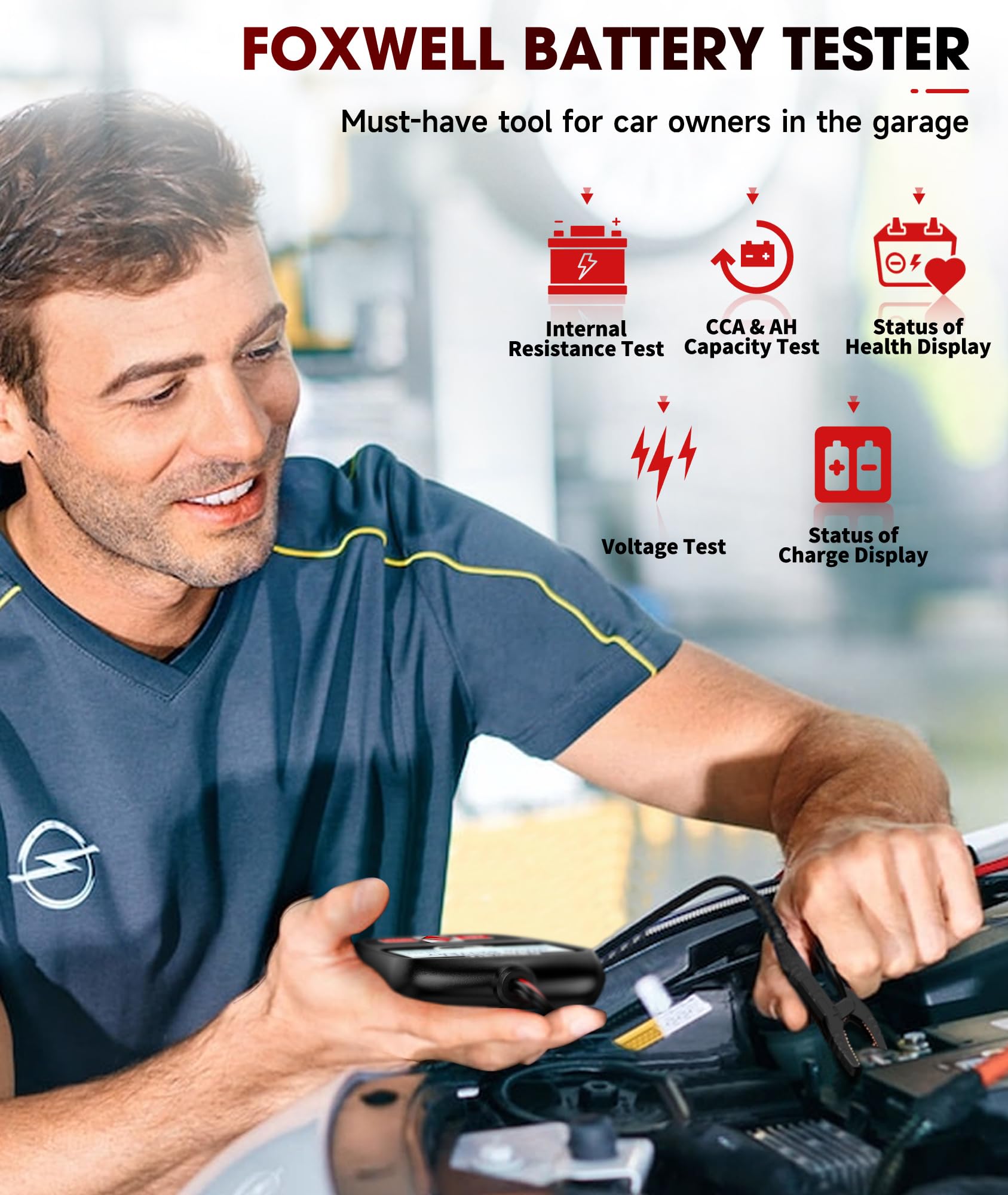 FOXWELL NT510 Elite Fit for BMW OBD2 Scanner + FOXWELL BT100 Battery Tester for 12V Car Batteries