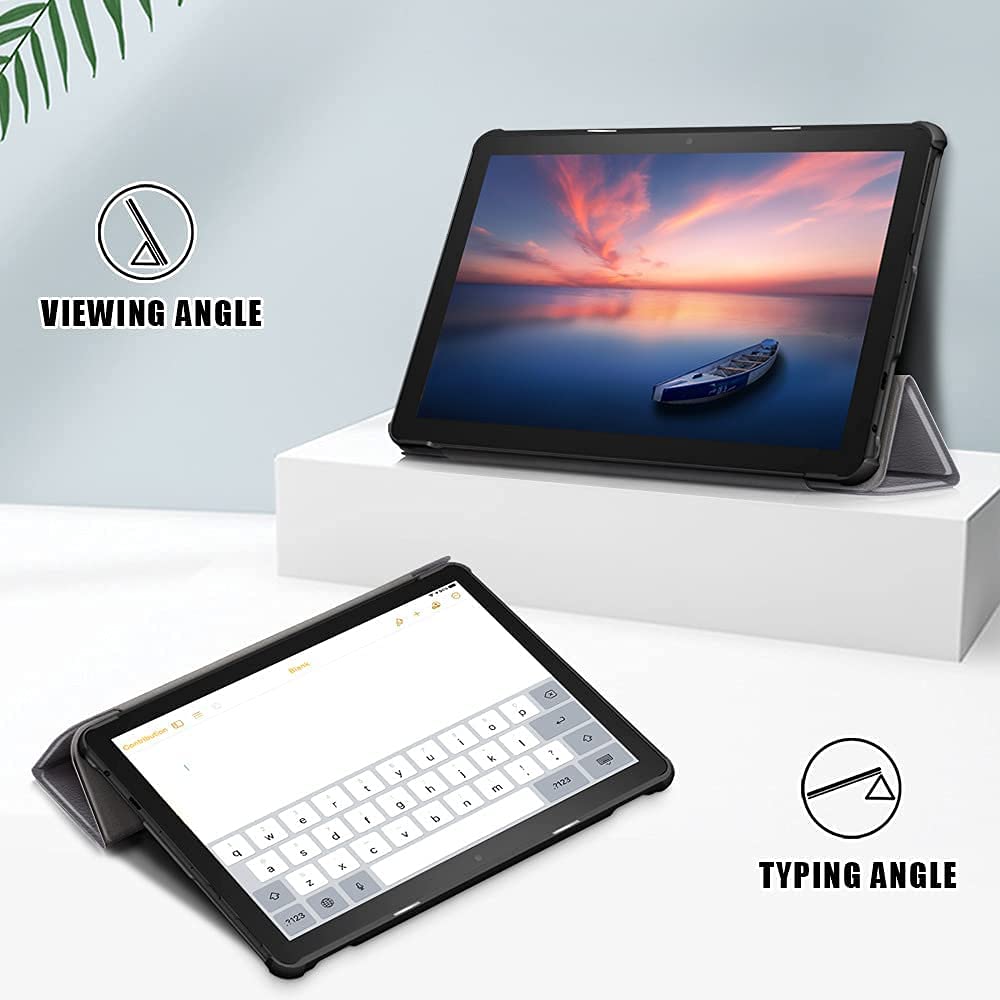 Fire HD 10 Tablet case (11th Generation, Released in 2021) JKRS Fire HD 10 Plus Tablet case 10.1 inch Shockproof Ultra-Light PU Leather tri-fold Stand case with Automatic Wake-up/Sleep Function