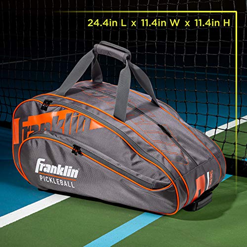 Franklin Sports Pro Series Pickleball Paddle Bag Grey/Orange