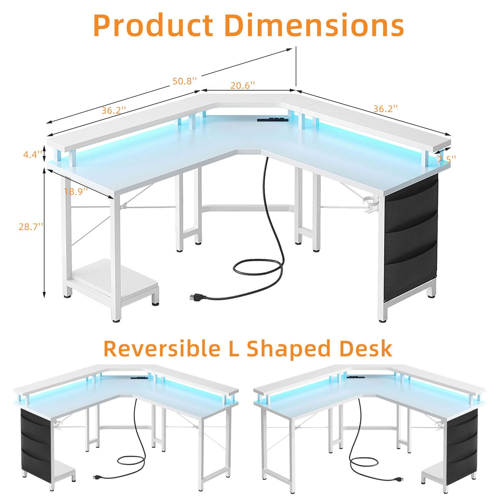 Flrrtenv 31 Inch Computer Desk, Small Desk, Office Desk with Hook, Modern Home Office Desk, Writing Desk, PC Desk, White