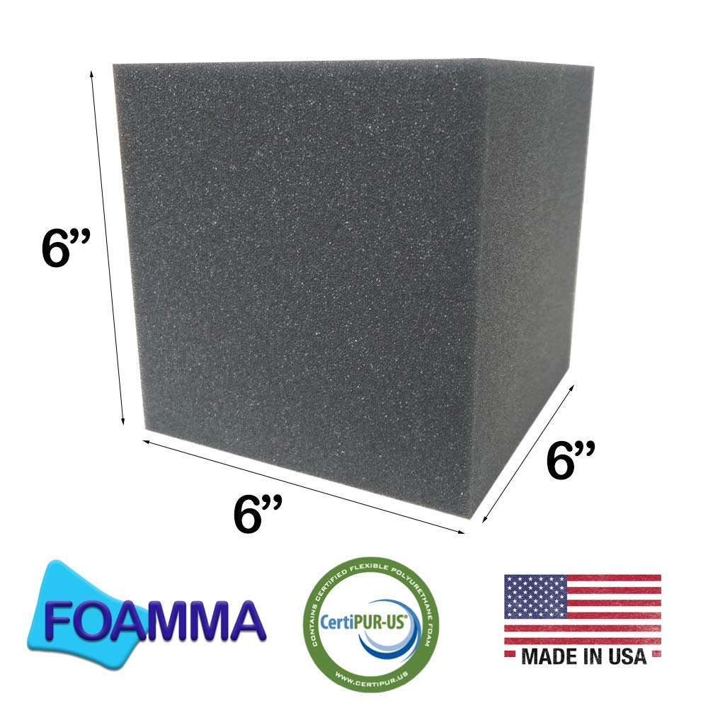 Foamma Charcoal Foam Pit Cubes/Blocks 6β x 6β x 6β 100 Pack for Gymnastics, Freerunning and Parkour Courses, Skateboard Parks, BMX, Trampoline Arenas