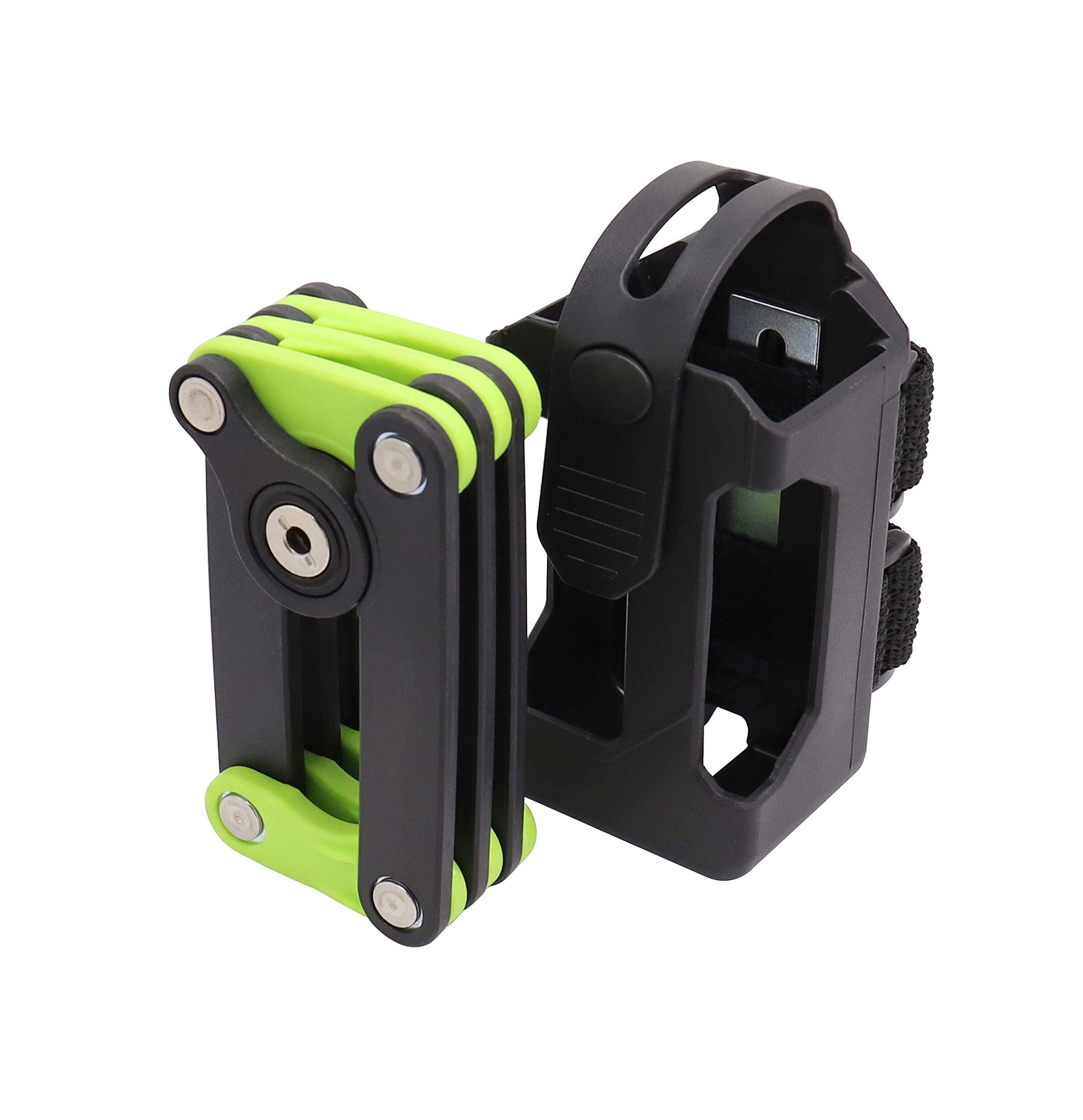 Folding Bike Lock, Foldable Bike Lock, Bicycle Folding Lock, Heavy Duty Anti Theft, 12 Steel Bars (30.7"/78cm) with 2 disc Keys and Mount Bracket