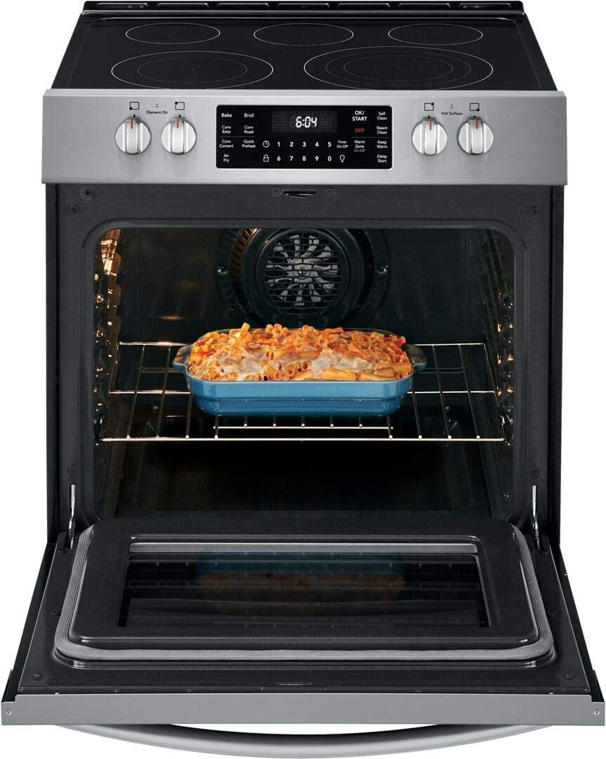 Frigidaire FGEH3047VF Gallery Series 30" Electric Range with 5 Elements, 5.4 Cubic ft. Capacity Convection Oven, in Stainless Steel