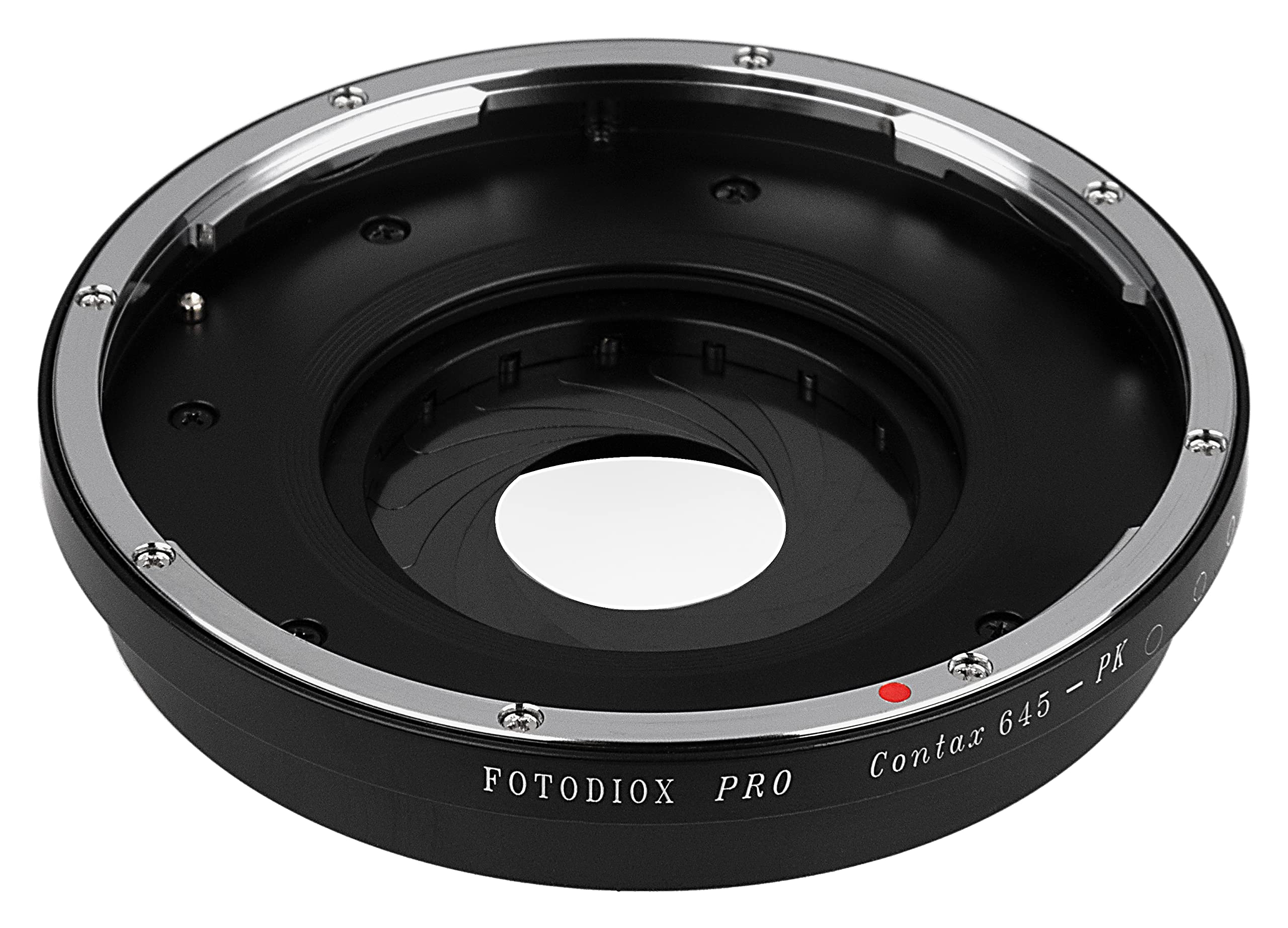 Fotodiox Pro Lens Mount Adapter with Built-in Aperture Control Iris, for Contax 645 lens to Pentax K-Mount (PK) DSLR Cameras