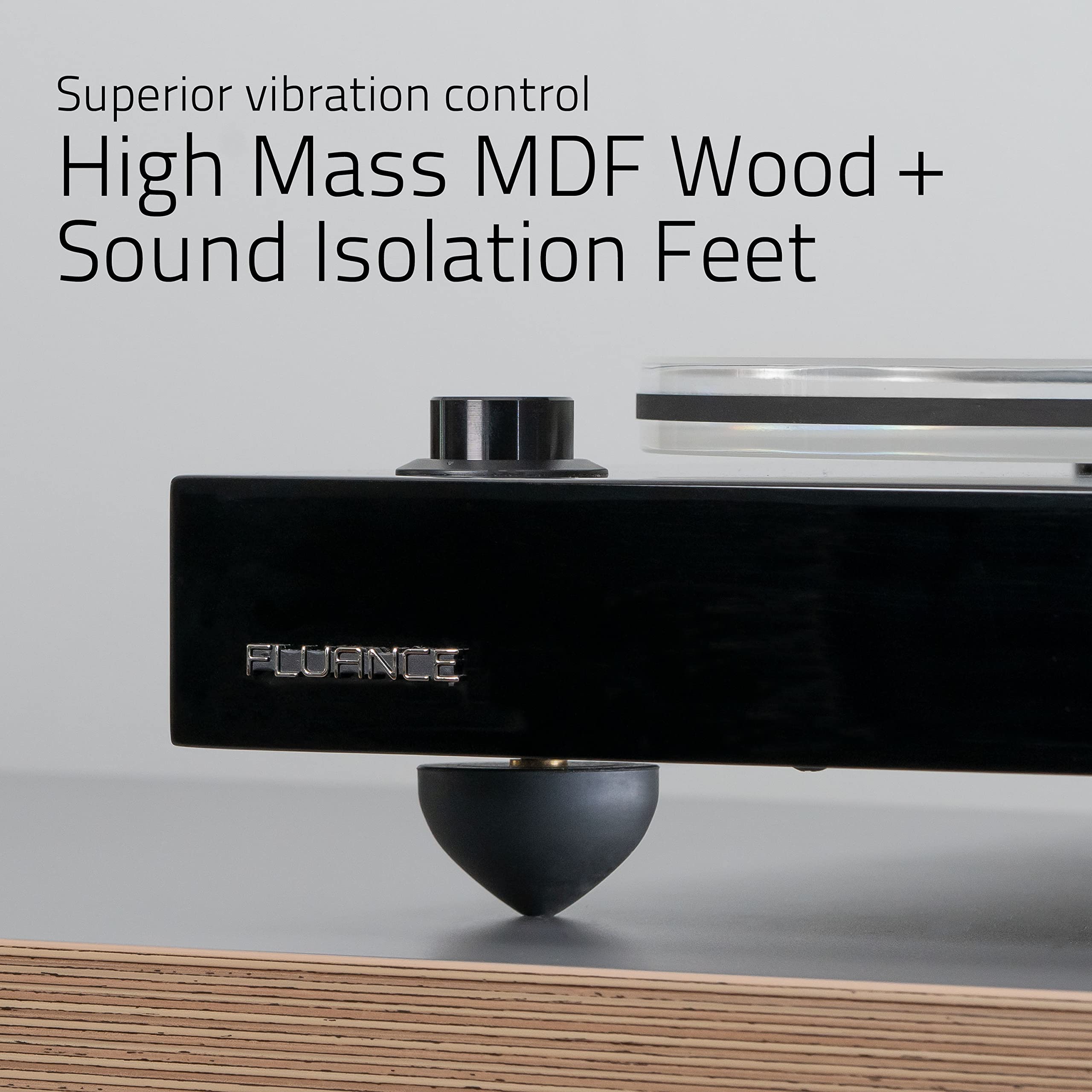 Fluance RT85 Reference High Fidelity Vinyl Turntable Record Player with Ortofon 2M Blue Cartridge, Acrylic Platter, Speed Control Motor High Mass MDF Wood Plinth Vibration Isolation Feet - Piano White