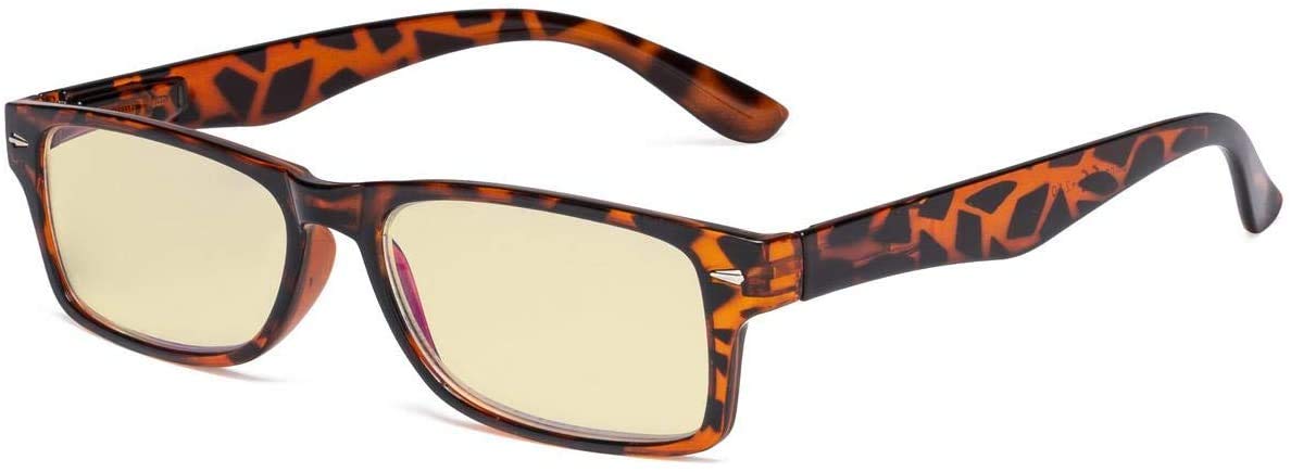 Eyekepper Ladies Blue Light Blocking Glasses with Yellow Filter Lens - Design Computer Eyeglasses Women - Tortoise