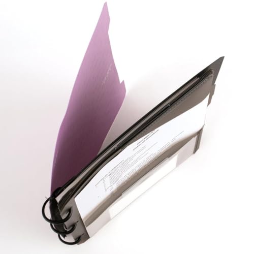 Five Star Flex Refillable Notebook + Study App, College Ruled Paper, 1-1/2 Inch TechLock Rings, Pockets, Tabs and Dividers, 300 Sheet Capacity, Purple (29324AB6)