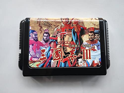 MD Game Records Of Three Kingdoms 3 Japan Version Chinese Language (Black)