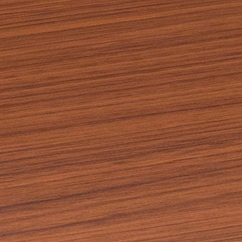 Flash Furniture Gia Mobile Sit-Down, Stand-Up Mahogany Computer Ergonomic Desk with 28.25''W Top (Adjustable Range 29'' - 41'')