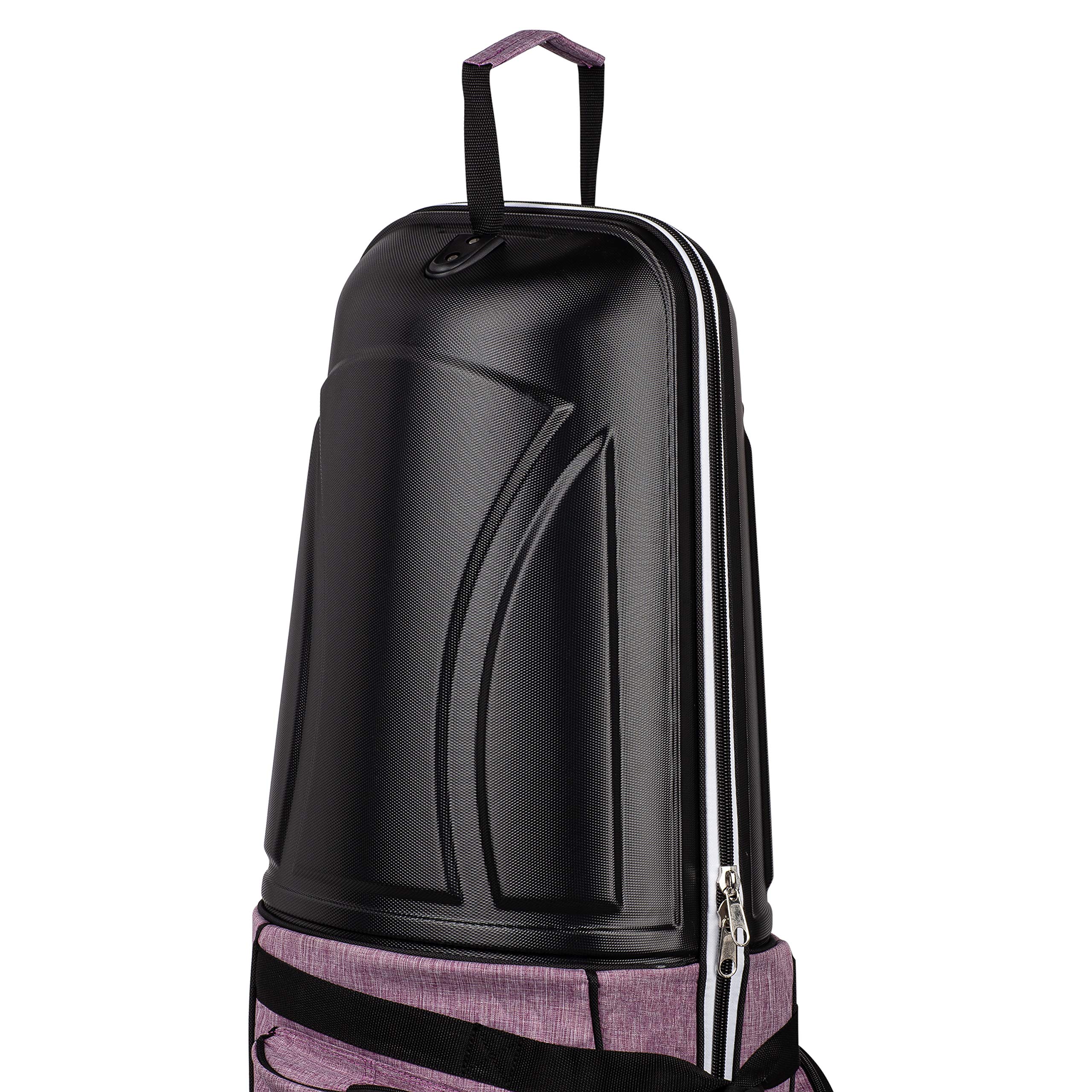 Founders Club Golf Travel Cover Luggage for Golf Clubs with ABS Hard Shell Top Travel Bag (Lavender)