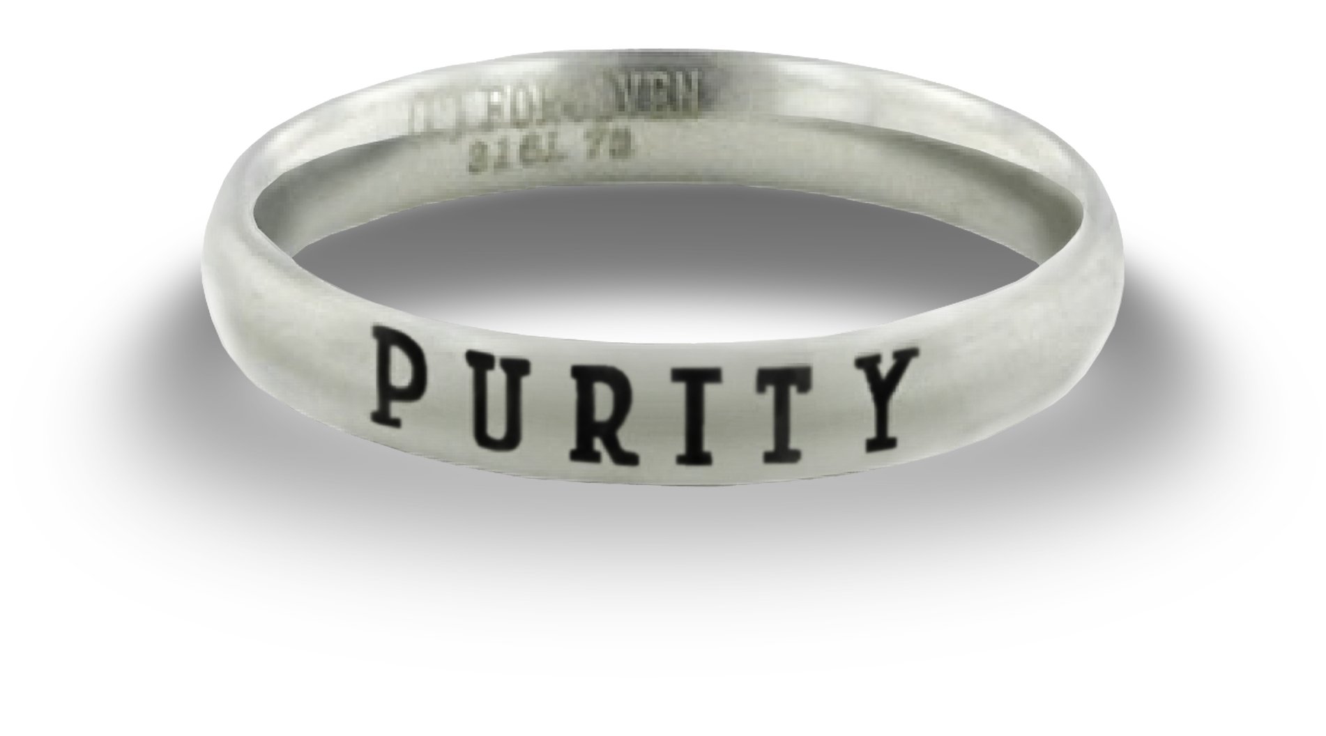 FORGIVEN JEWELRY RSPU PURITY Text Stainless Steel Ring size 9 Christian Jewelry-Christian Jewelry