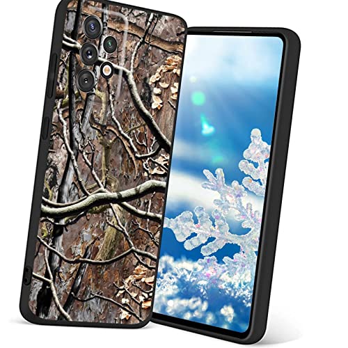 for Samsung Galaxy A52 5G/4G Camoflage Case,Camo Camoflage Tree Hunter for Samsung Case Boys Men,Soft Silicone Graphic Case Cover for Samsung Galaxy A52 Camoflage Tree
