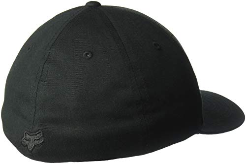 Fox Racing mens Legacy Flexfit Hat Baseball Cap, Black/Black, Large-X-Large