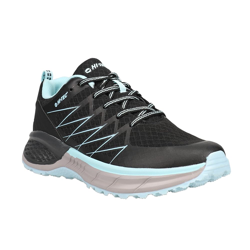 HI-TEC Destroyer Low Women’s Running Shoes, Lightweight Mesh Athletic Sneakers for Women - Black, 7.5 Medium