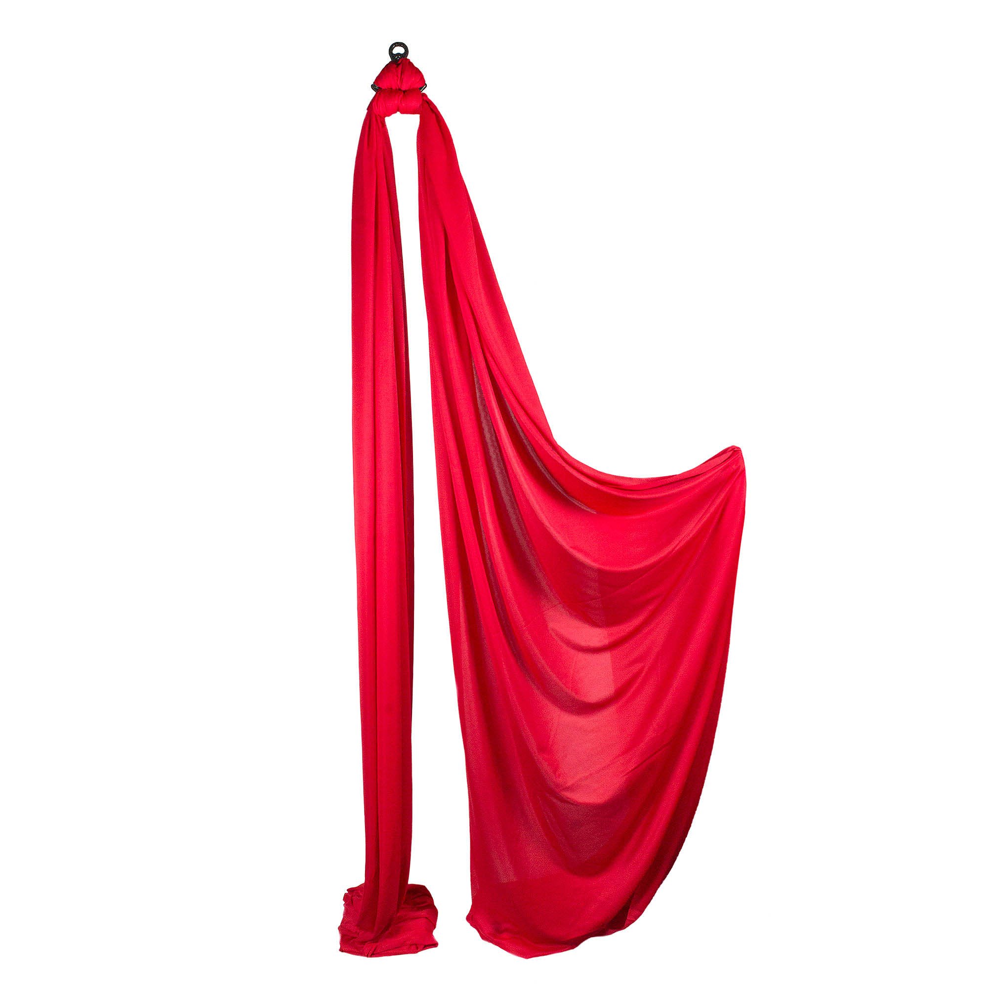 Firetoys Professional Aerial Silks Fabric/Tissues, Medium Stretch Silk WLL 128kg (Red, 12 Metre)