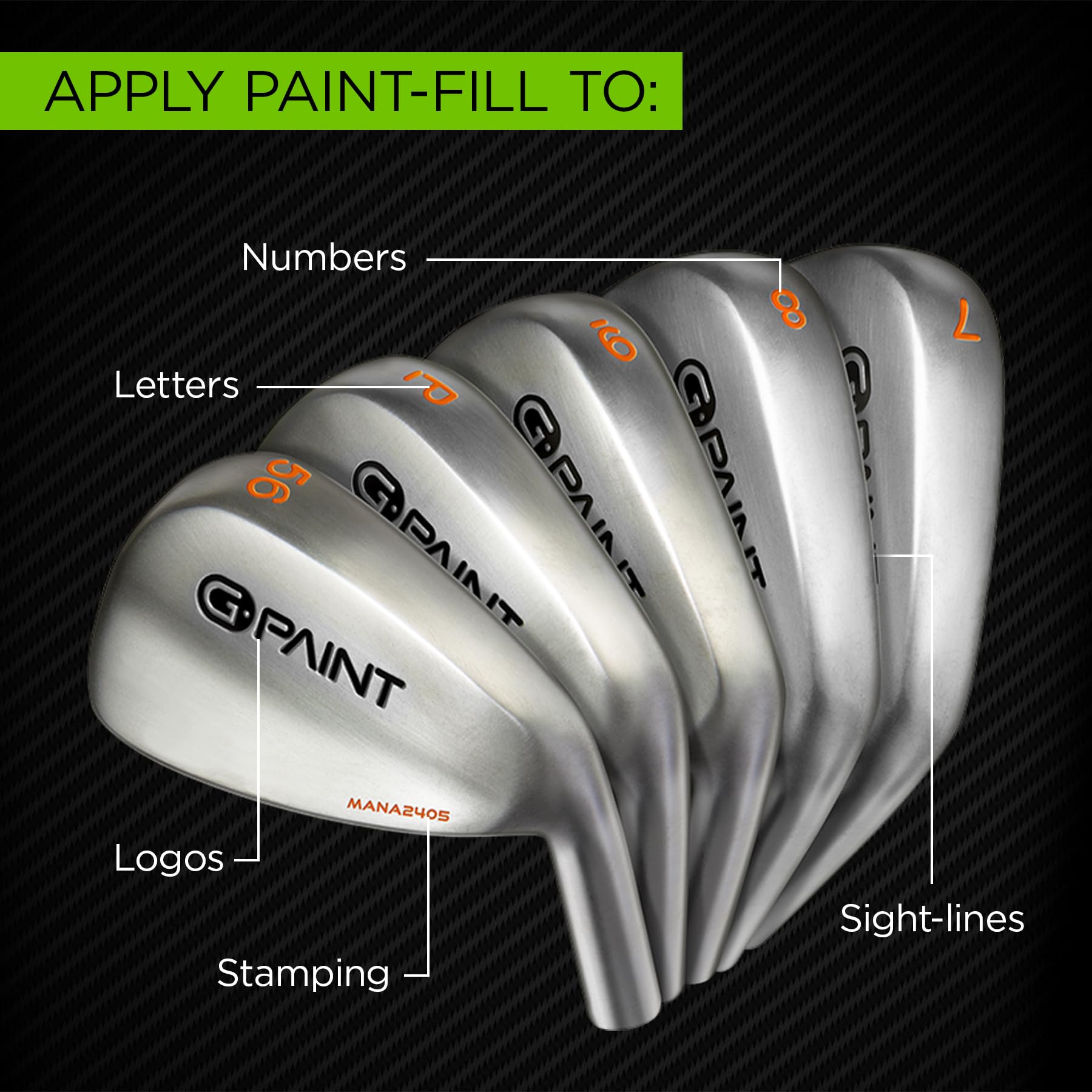 G-Paint Golf Club Paint - Touch Up, Fill in, Customize or Renovate Your Clubs - 4 Pack of 10ml Bottles. Black, White, Red & Blue