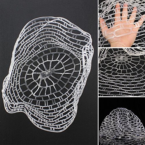 Fly Fishing Landing Net, Collapsible Clear Rubber Replacement Bag Bordin Ghost Style for Angler