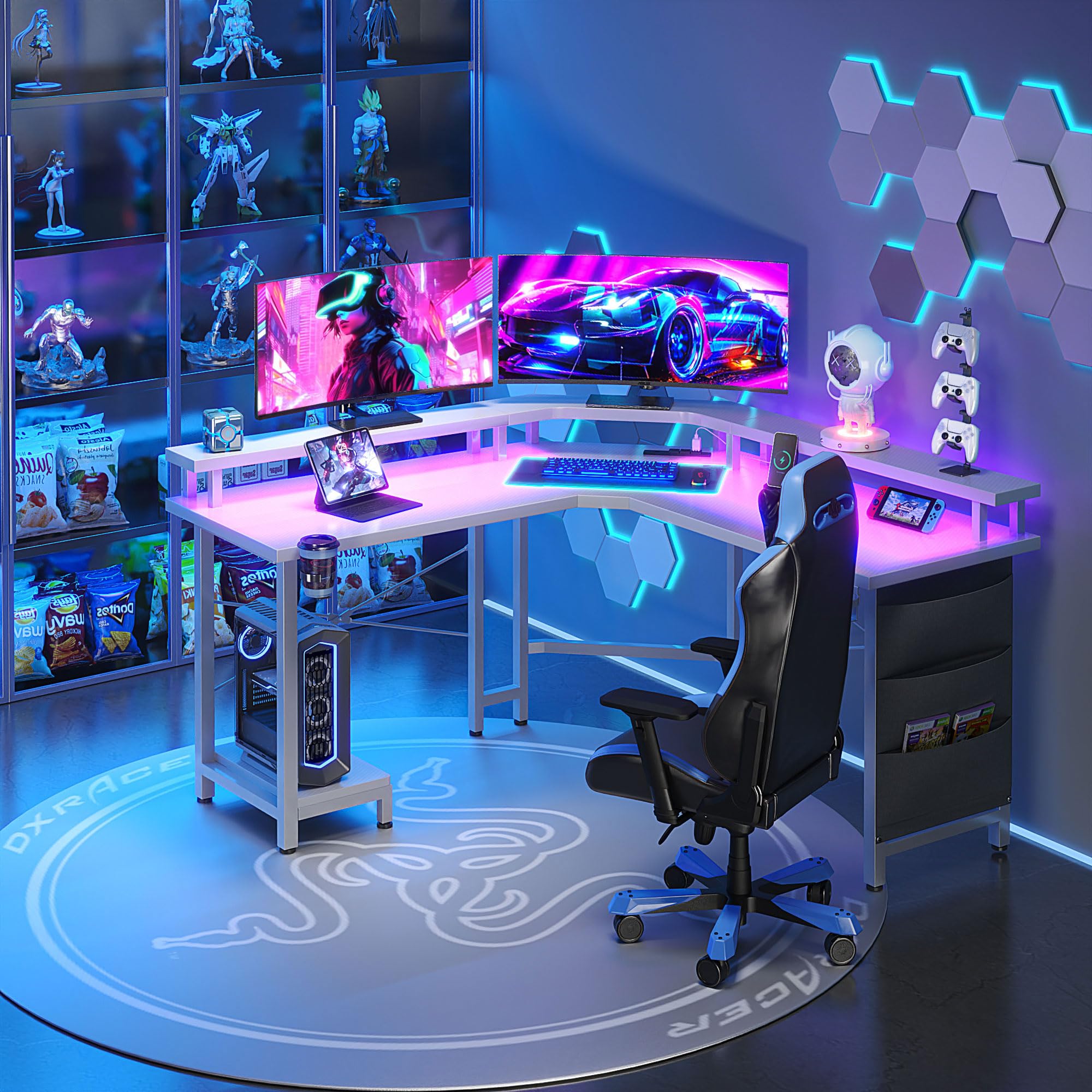Flrrtenv 31 Inch Computer Desk, Small Desk, Office Desk with Hook, Modern Home Office Desk, Writing Desk, PC Desk, White