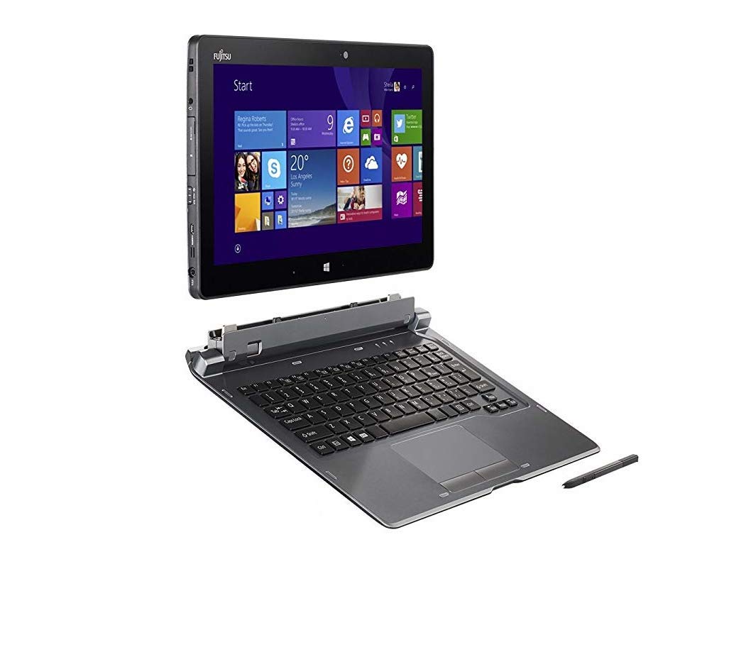 Fujitsu Stylistic Q665 11.6-Inch 2 in 1 Touch Screen HD Tablet/Laptop with Finger ID and Stylus (8GB RAM, 256GB SSD, Intel Core M (1.4GHz), Windows 10 Pro) (Renewed)