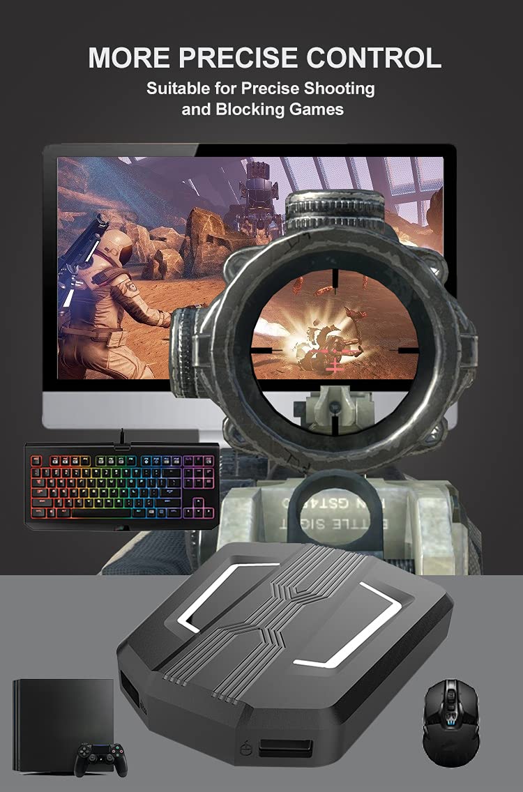 GDreamer HS-SW315 Keyboard and Mouse Adapter for Switch/Xbox One/ PS4/ PS3/Xbox 360