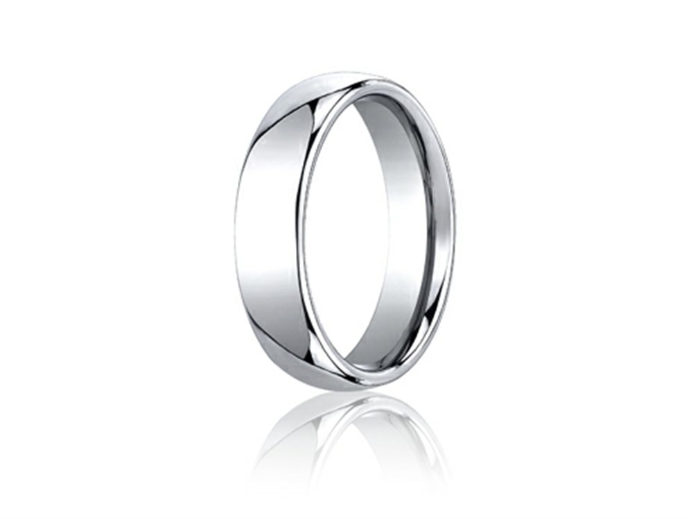 FJC Finejewelers Cobalt Chrome 6mm Comfort-fit High Polished Design Ring Size 8.5