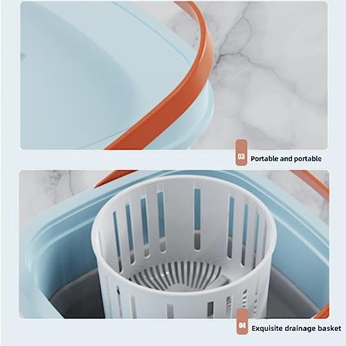 Folding Washing Machine,6L Portable Washing Machine,Mini Washing Machine with 3 Modes Deep Cleaning for Underwear, Baby Clothes, or Items, Foldable Machine Apartments, Camping, Travel (Blue)