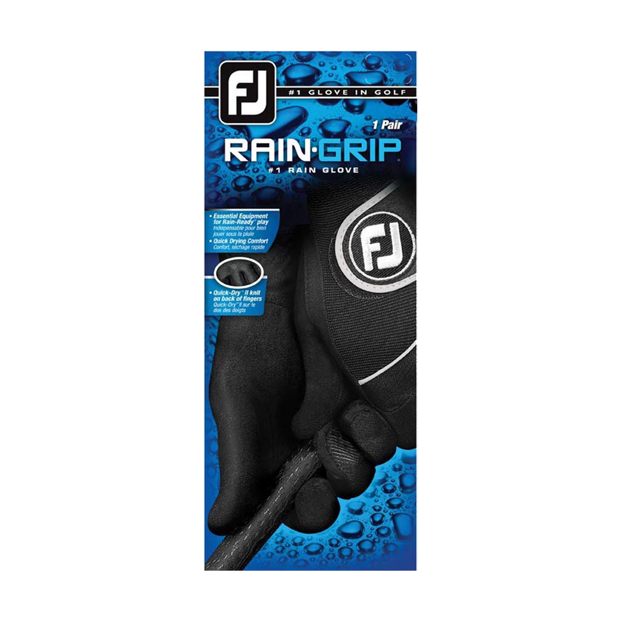 FootJoy New RAINGRIP Pair Golf Gloves Cadet Black RH Medium/Large