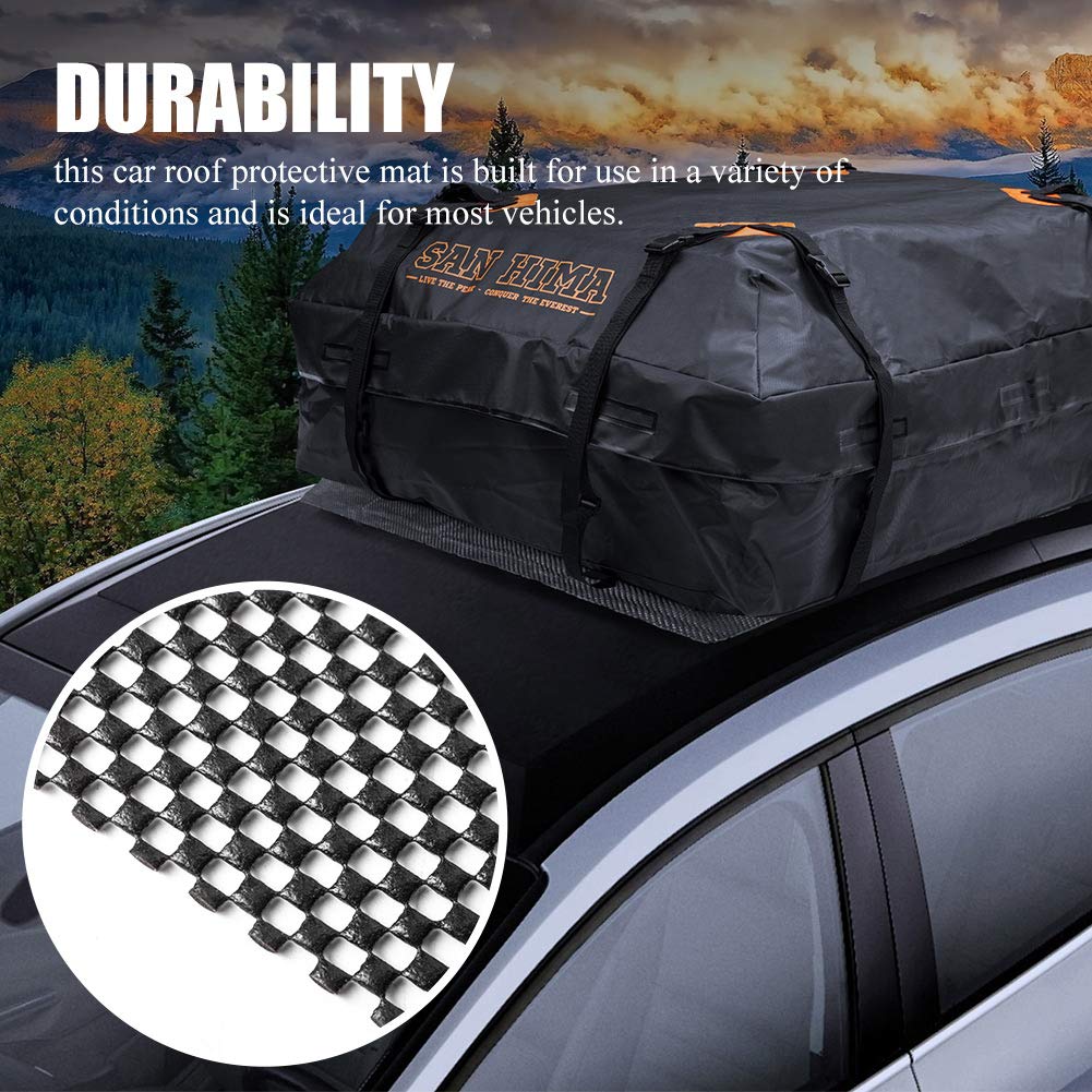 Fieryred Roof Cargo Bag Protective Mat, 51"x43" Universal Roof Rack Pad for Rooftop Cargo Bag