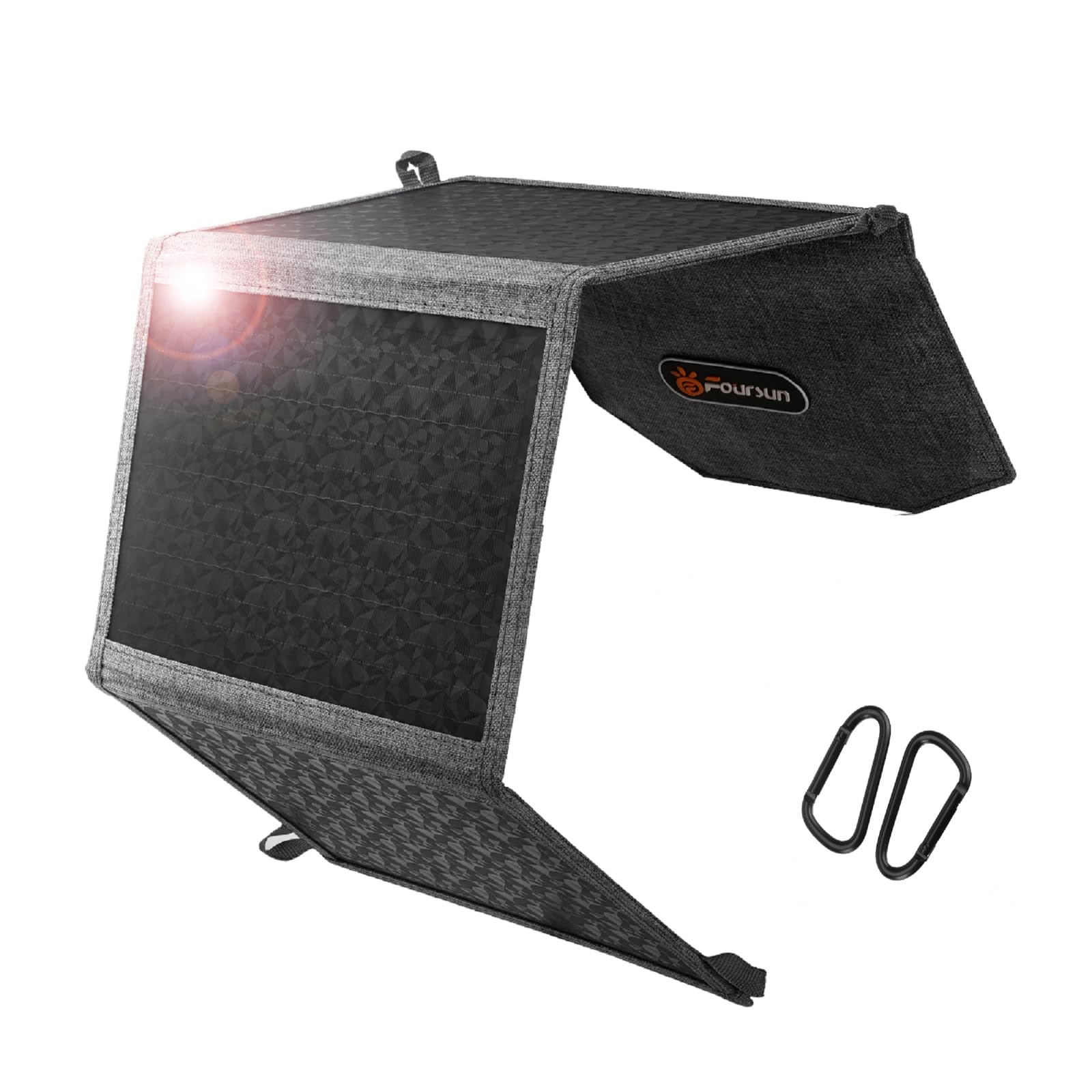 Foursun 21W Portable Solar Panel Charger,12V Foldable Solar Charger with QC3.0, PD 18W, IP67 Waterproof, Fast Charging for Smart Phones, Tablets, Power Banks, Battery Packs, etc.