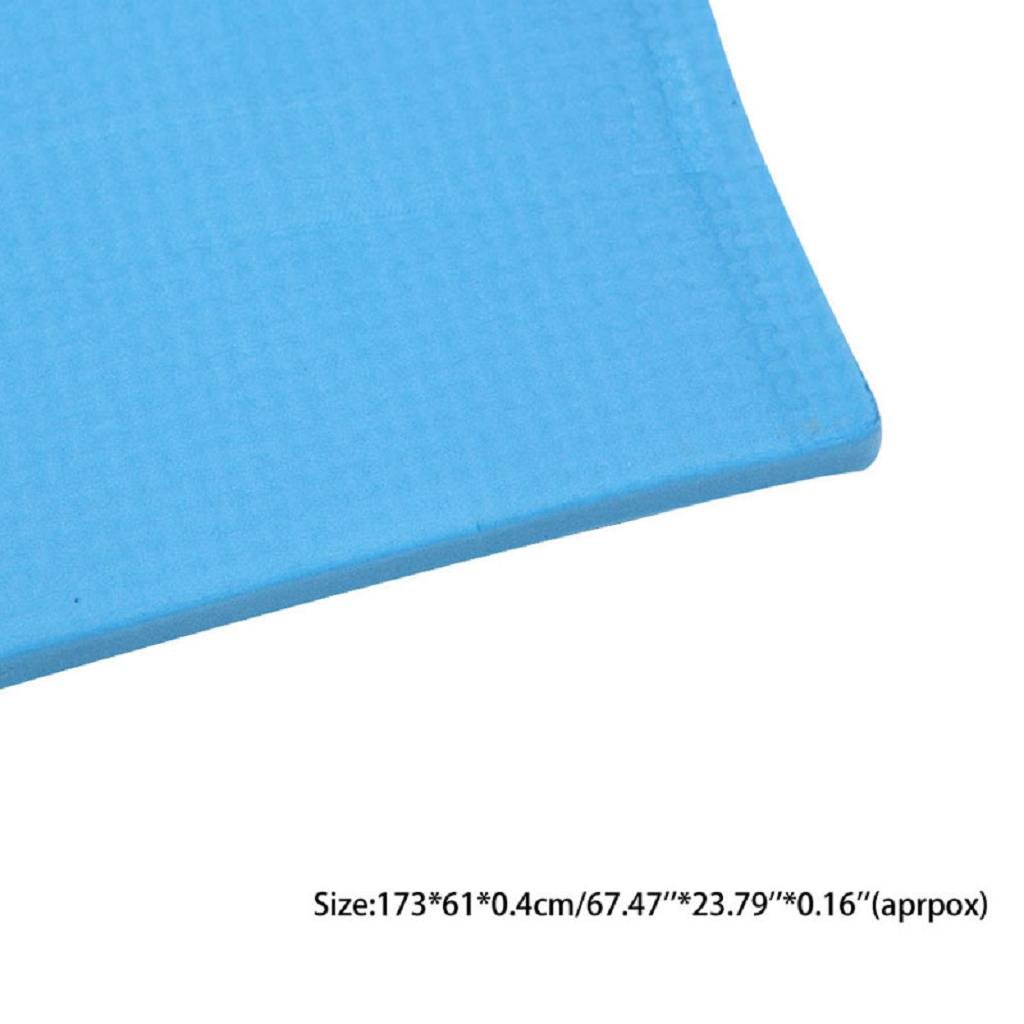 Forgun Durable 4mm Thickness Yoga Mat Non-Slip Exercise Pad Health Lose Weight Fitness (Blue)