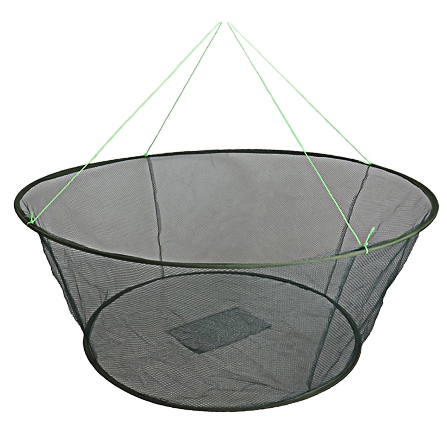 Foldable Fishing Net Hand Net - Crab Net Fish Net with Fishing Rope for Fishes, Shrimps, Crabs