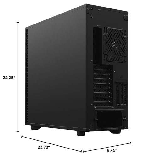 Fractal Design Define 7 XL Black Solid Brushed Aluminum/Steel E-ATX Silent Modular Full Tower Computer Case