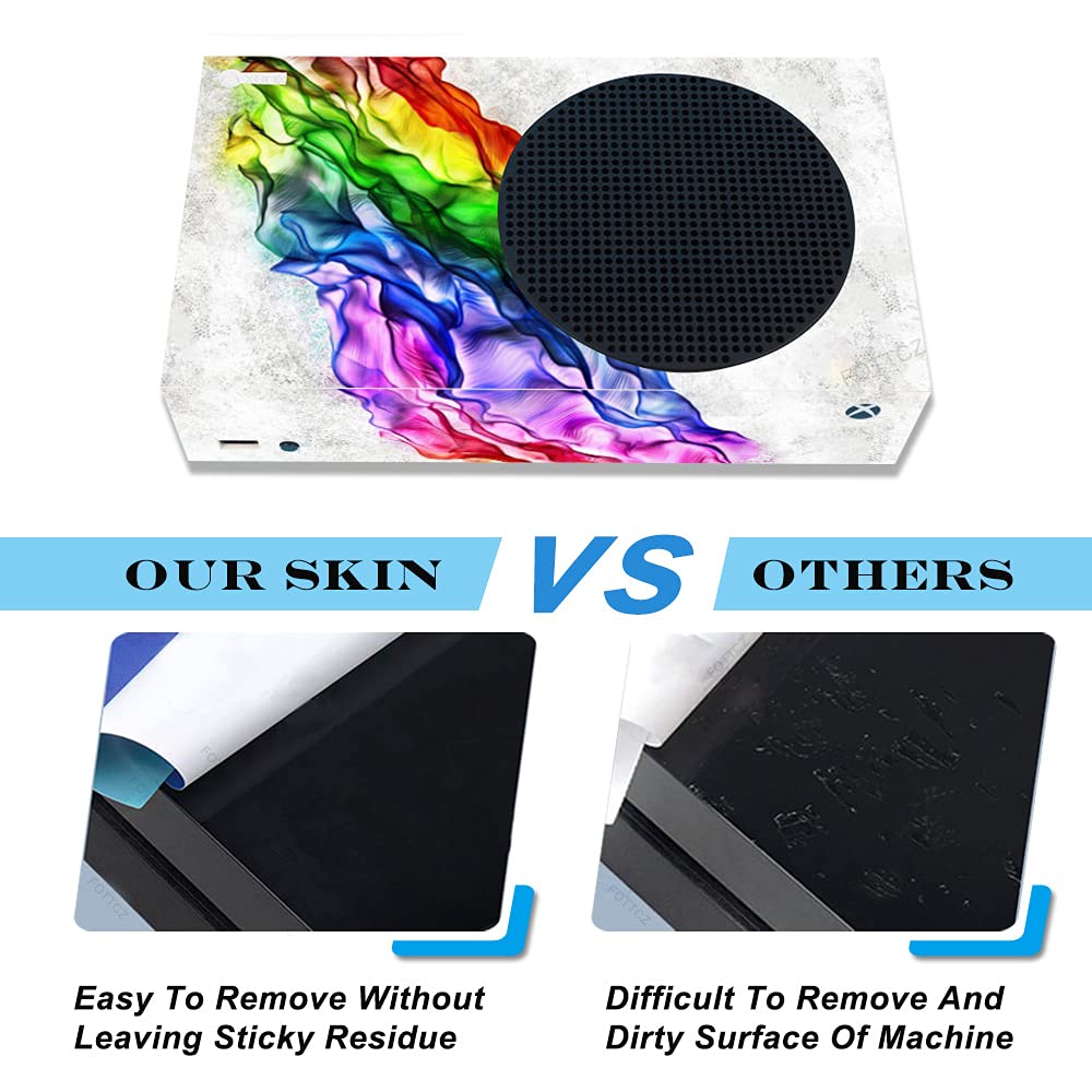 FOTTCZ Vinyl Skin for Xbox Series S Console and Controllers, Sticker Decal Protect Xbox Series S Devices - Rainbow Band