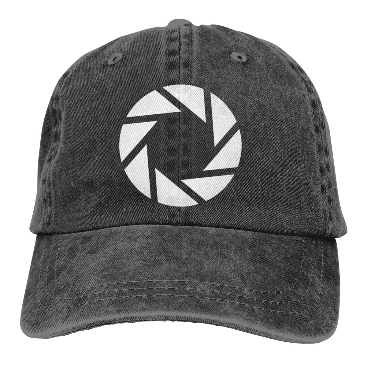 FUN DOGE Denim Cap Camera Aperture Shutter Photography Baseball Dad Cap Adjustable Classic Sports for Men Women Hat, Black, One Size…