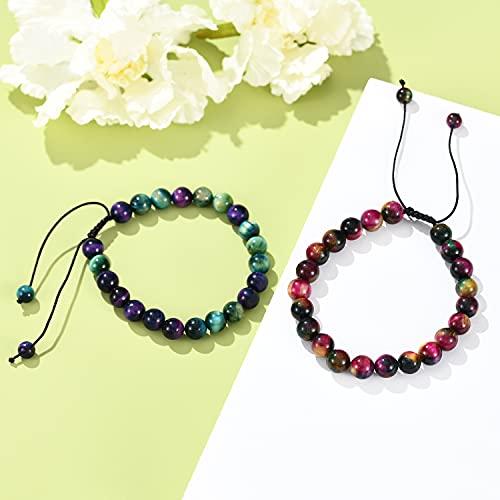 flipfit for Natural Tiger Eye Bracelet,8MM Beads Bracelet,Braided Gift Bracelet & Stretch Gift Bracelet #2
