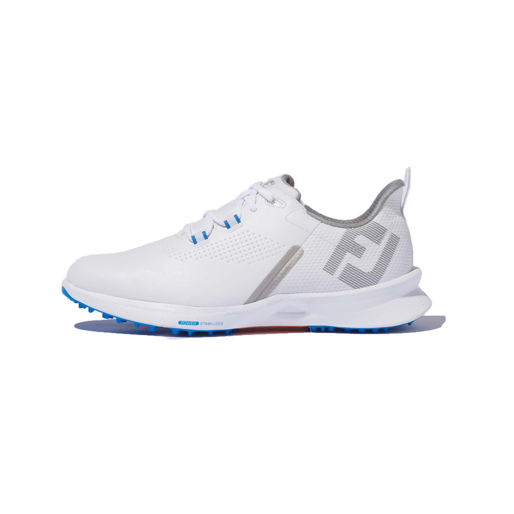 FootJoy Men's FJ Fuel Golf Shoe, White/White/Blue Jay, 12