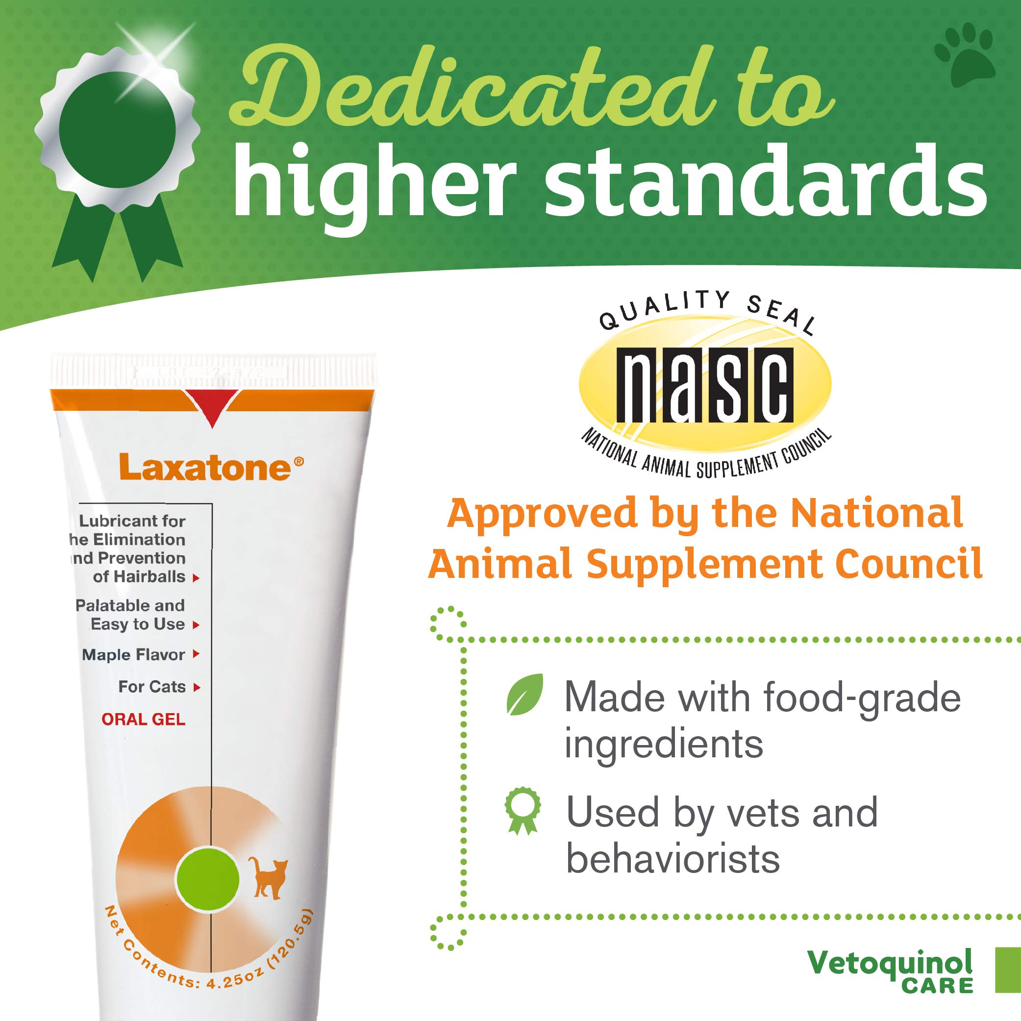 Vetoquinol Laxatone: Oral Hairball Lubricant Gel for Cats β Maple Flavored, 4.25oz 2 Pack