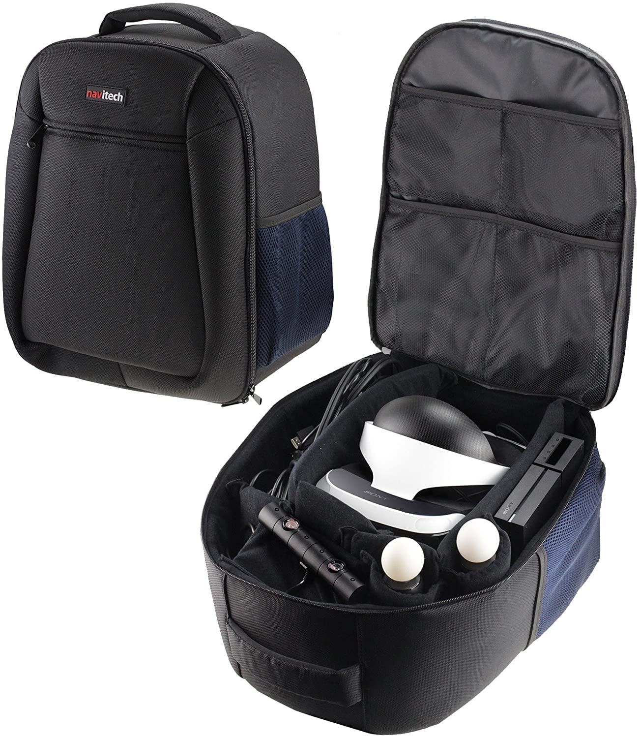 Navitech Rugged Black VR Backpack Compatible With DPVR E3C PC VR Headset