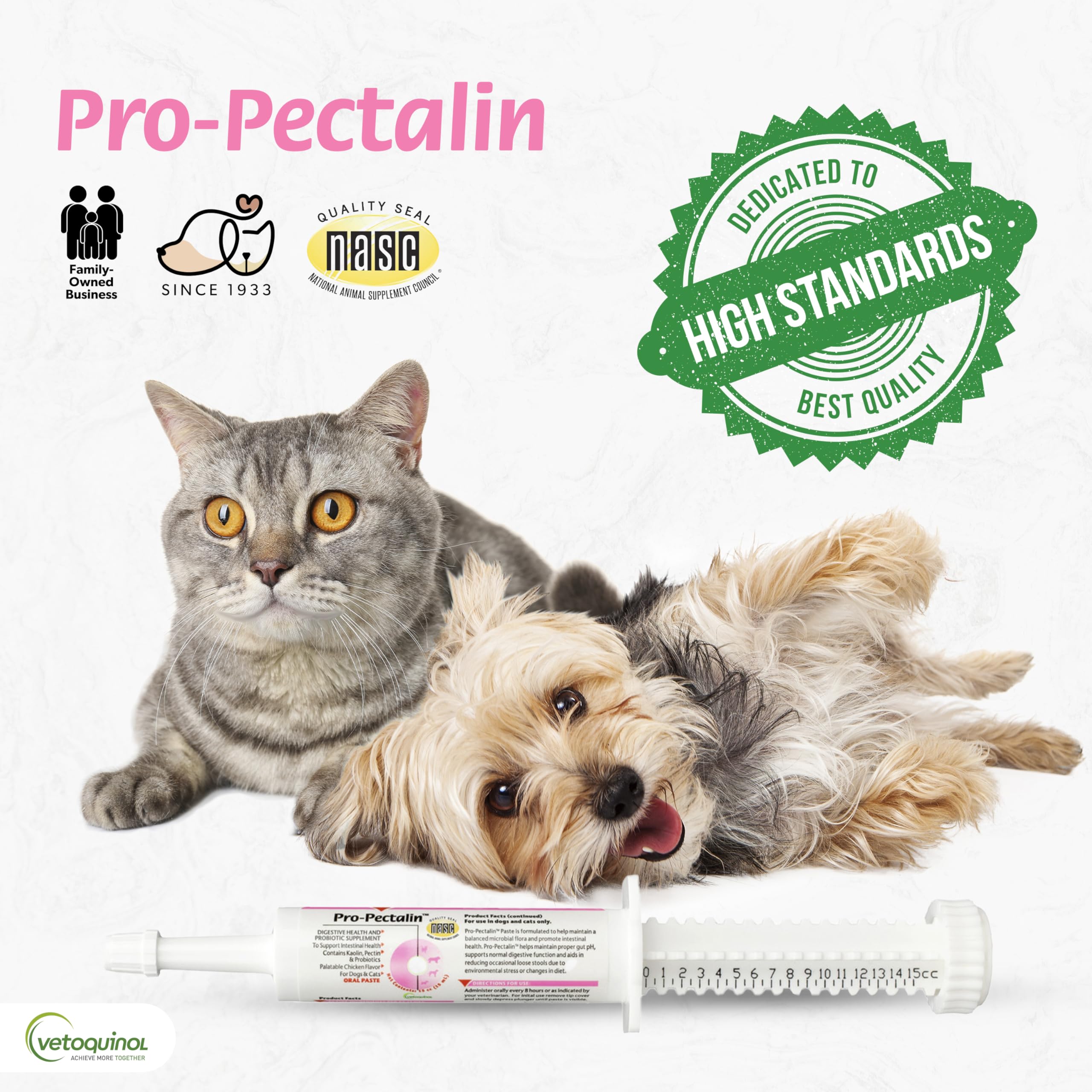 Vetoquinol Pro-Pectalin Oral Paste for Dogs & Cats β Chicken Flavor β Helps Reduce Occasional Loose Stool & Diarrhea, Balance Gut pH, Support Normal Digestion