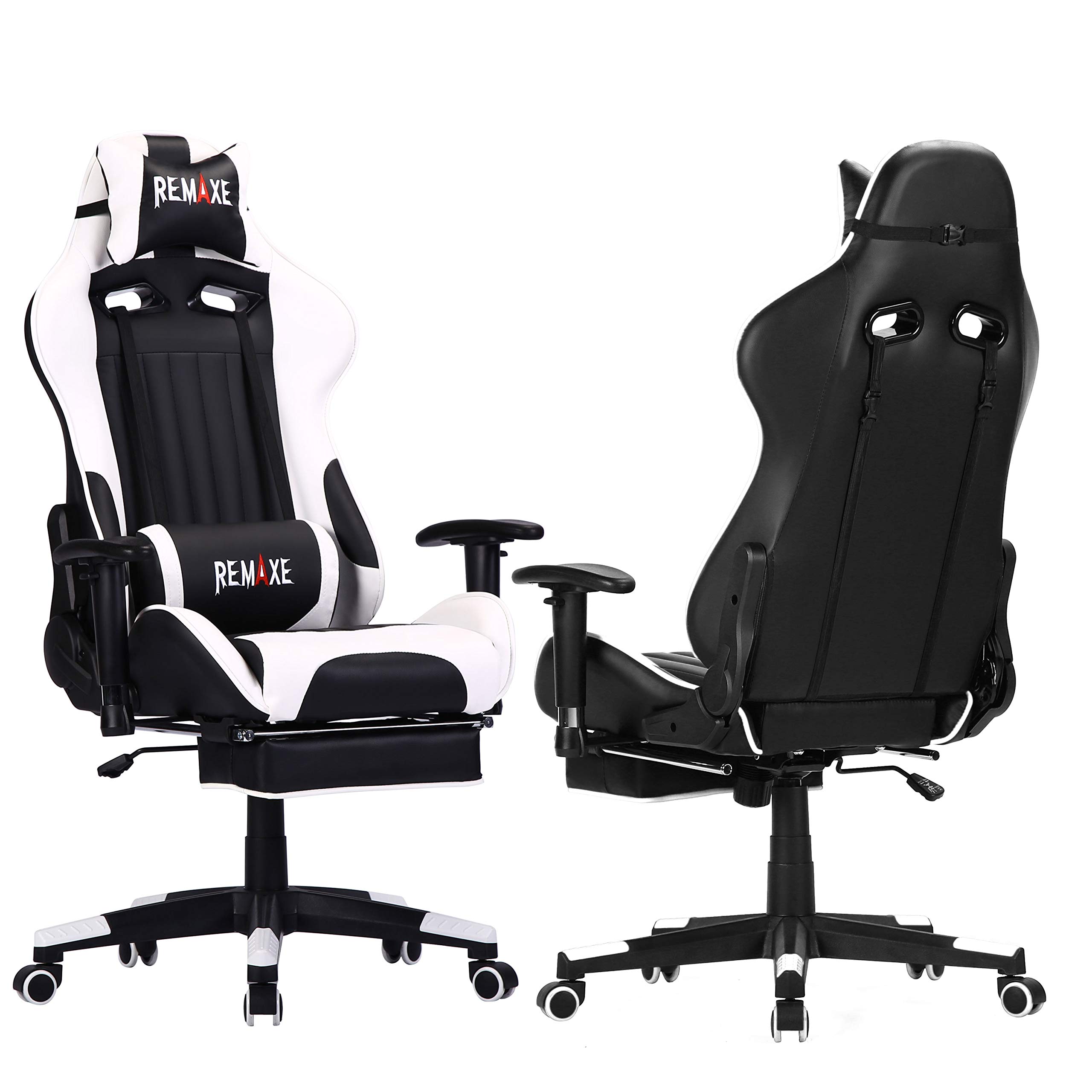 Gaming Chair with Footrest Gamer Chair Computer Chair Massage Gaming Chairs High Back Ergonomic Adjustable Office Chair with Headrest and Lumbar Support (Pink)